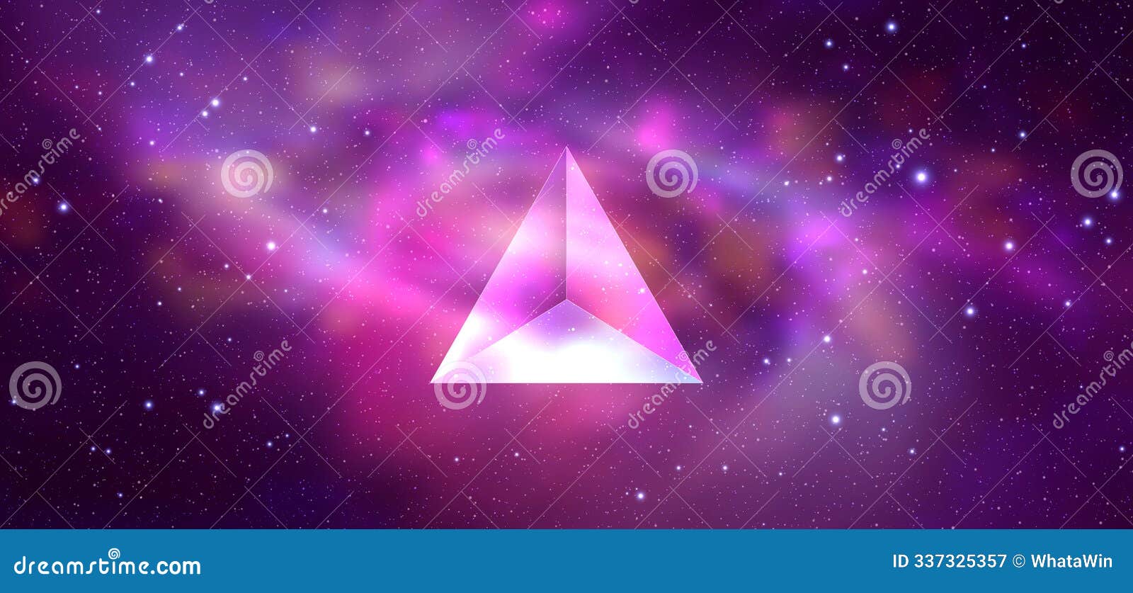 Triangle on Space Background. Mystical Symbol Vector Illustration Stock ...