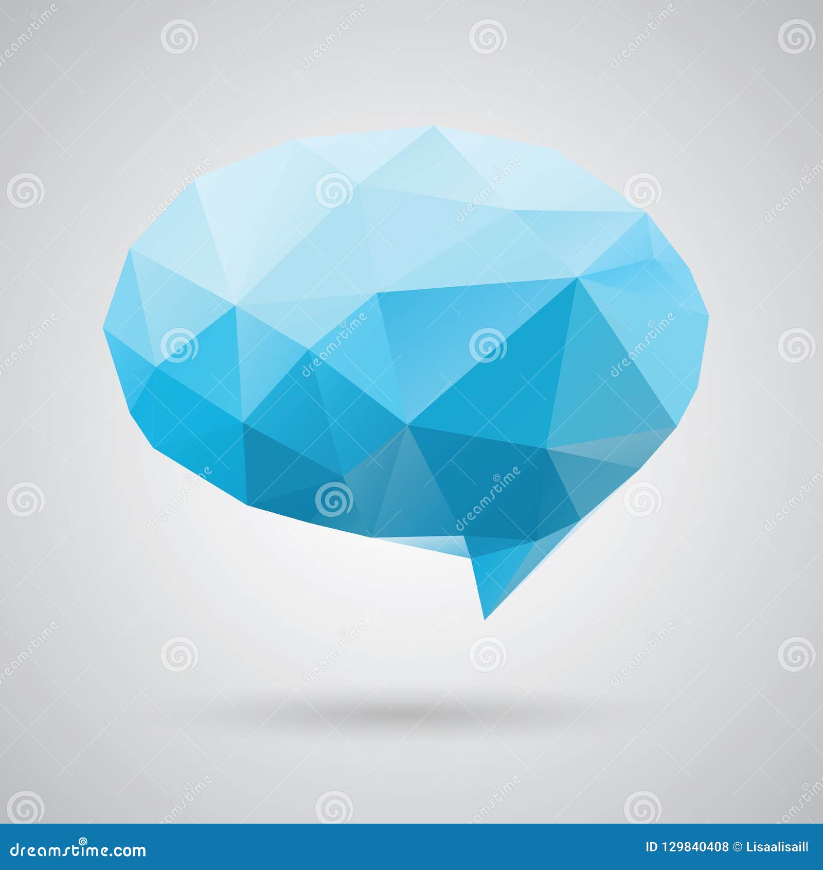 Triangle Speech Clouds - Vector Triangular Illustration, Speech Bubble ...