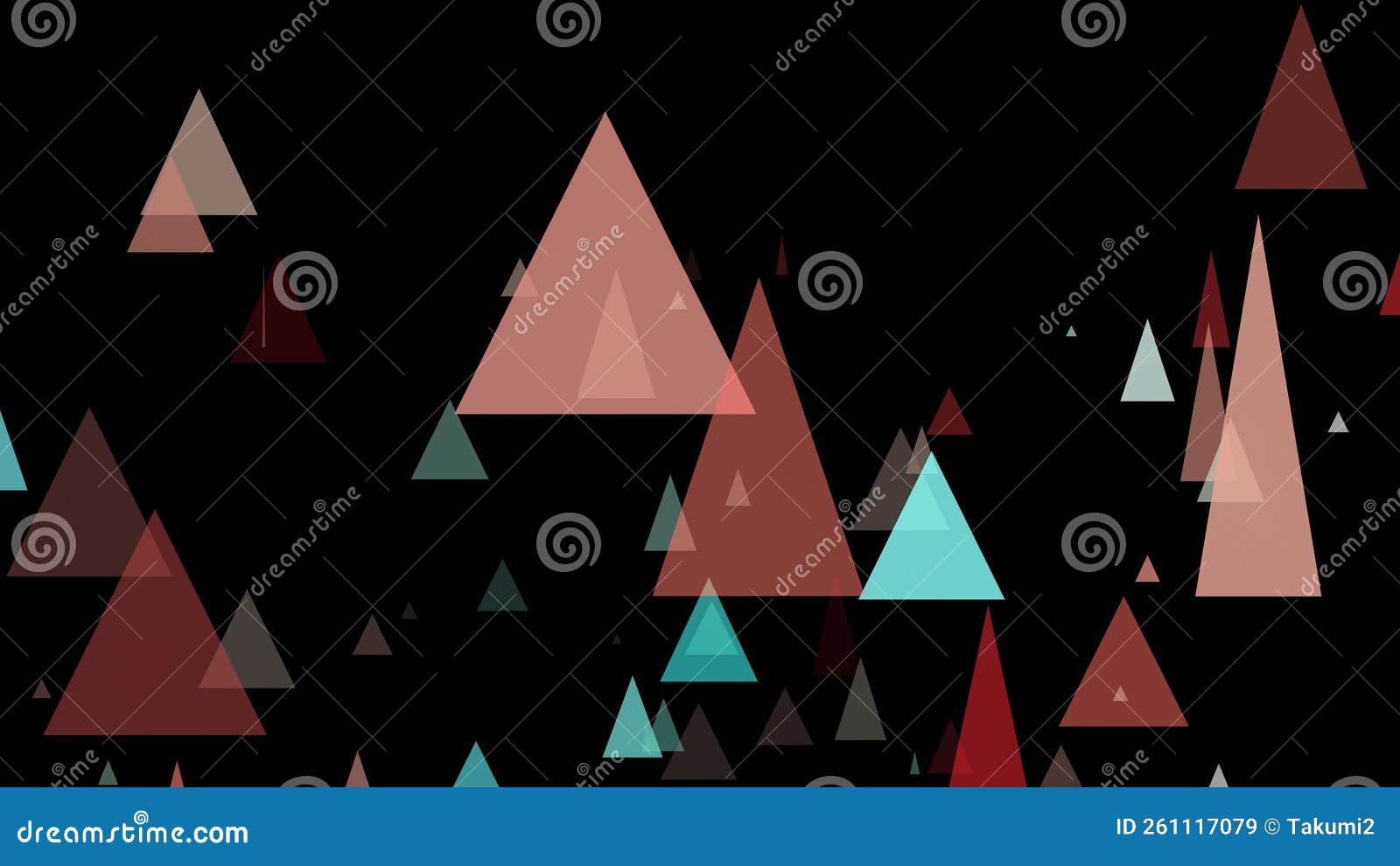 Triangle Springs Up on a Black Background Stock Illustration ...