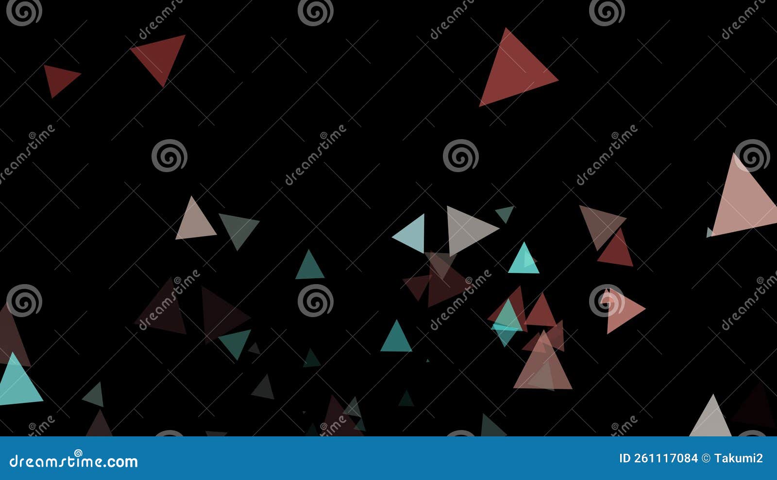 Triangle Springs Up on a Black Background Stock Illustration ...