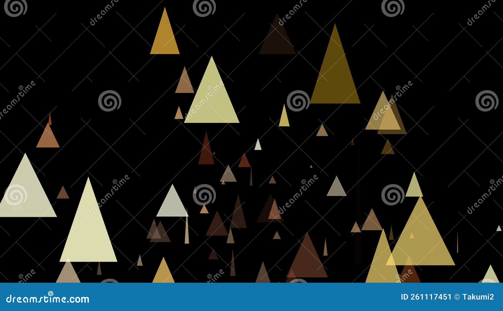 Triangle Springs Up on a Black Background Stock Illustration ...