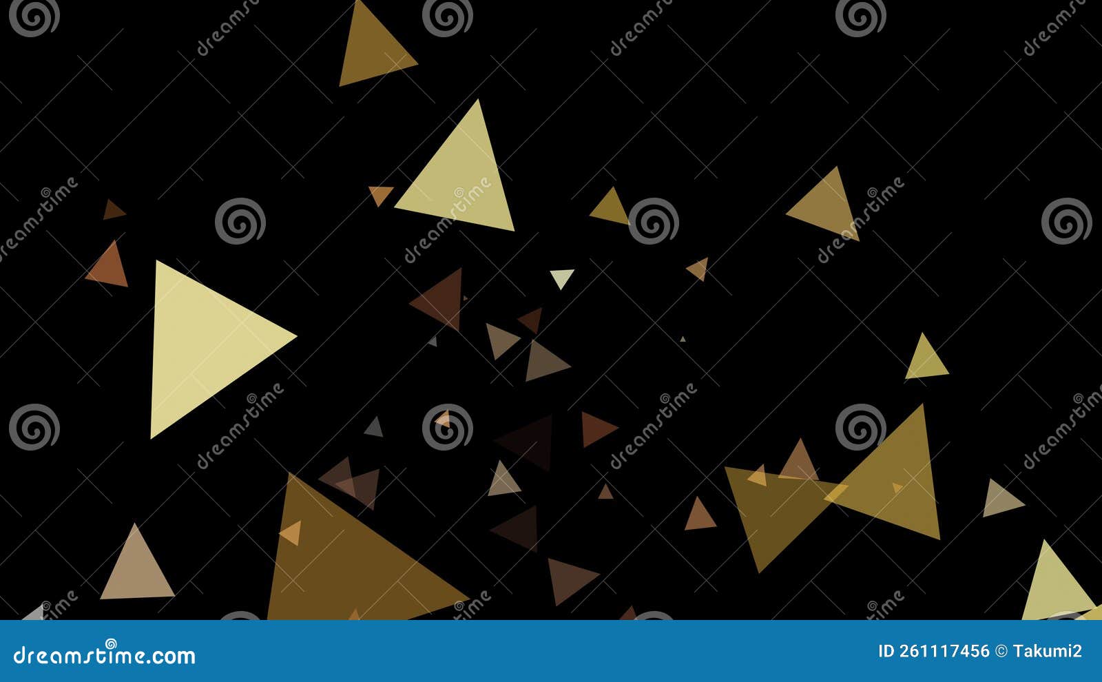 Triangle Springs Up on a Black Background Stock Illustration ...