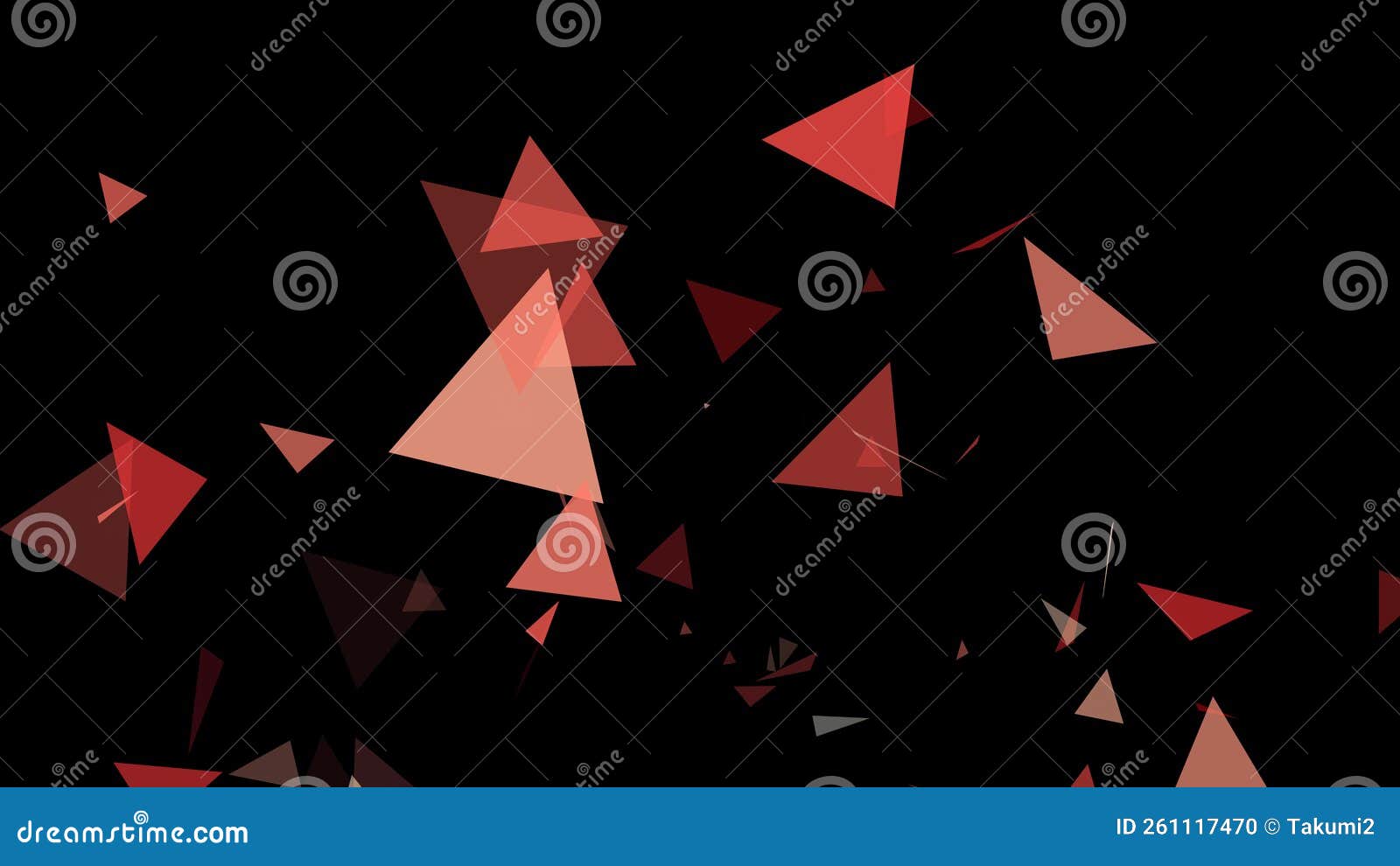 Triangle Springs Up on a Black Background Stock Illustration ...