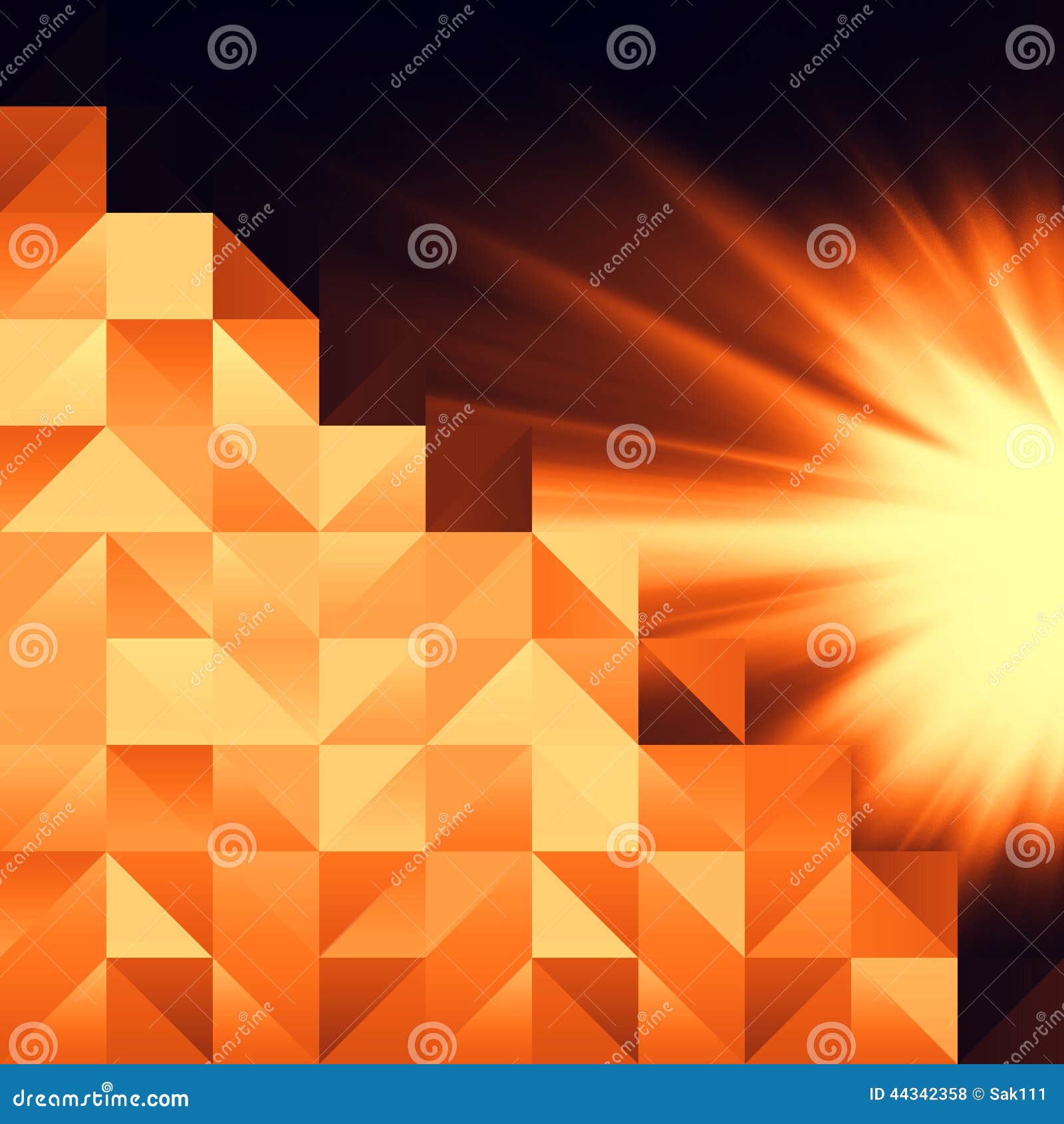 Triangle and Square on Abstract Background Stock Illustration ...