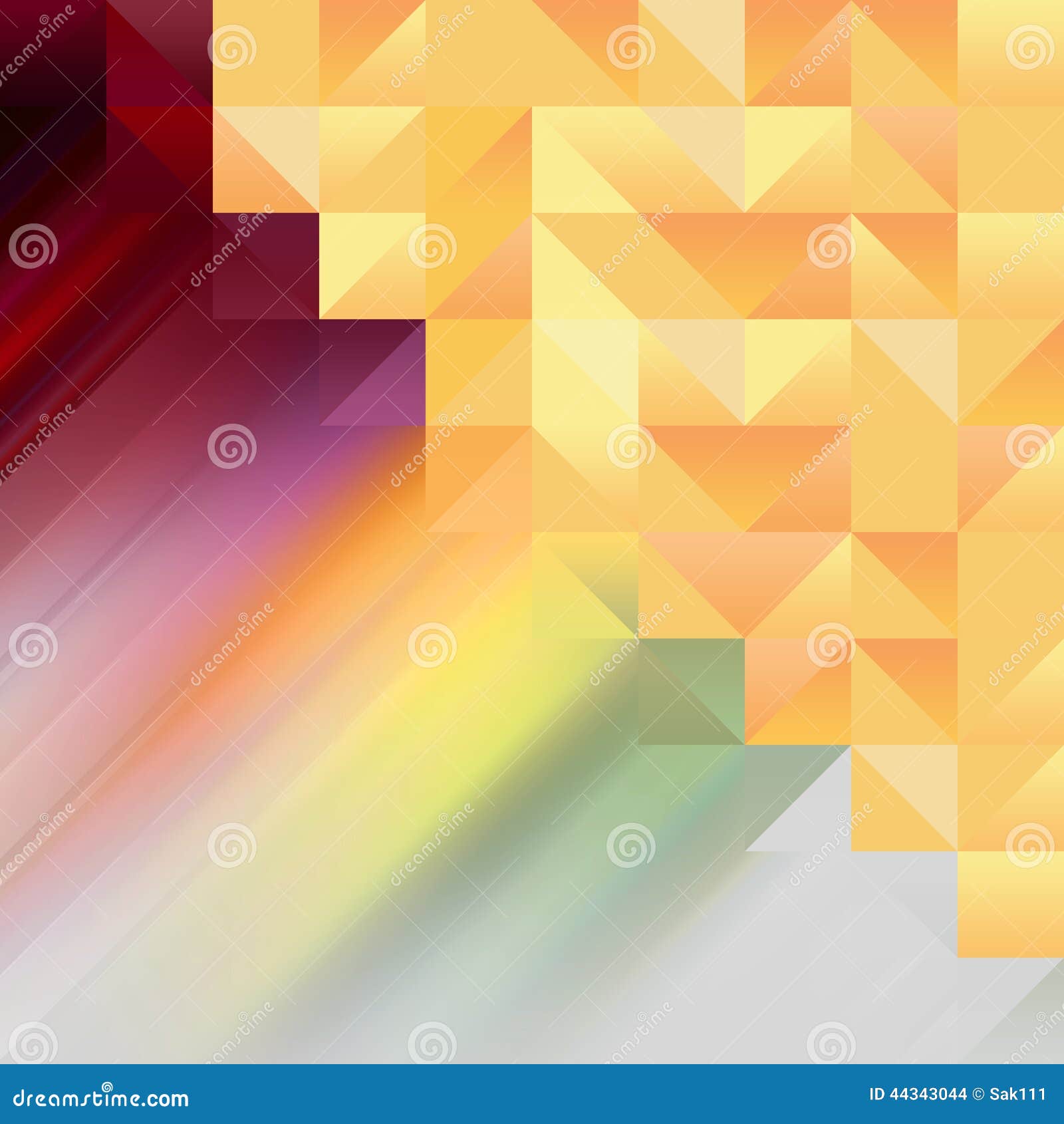 Triangle and Square on Abstract Background Stock Illustration ...