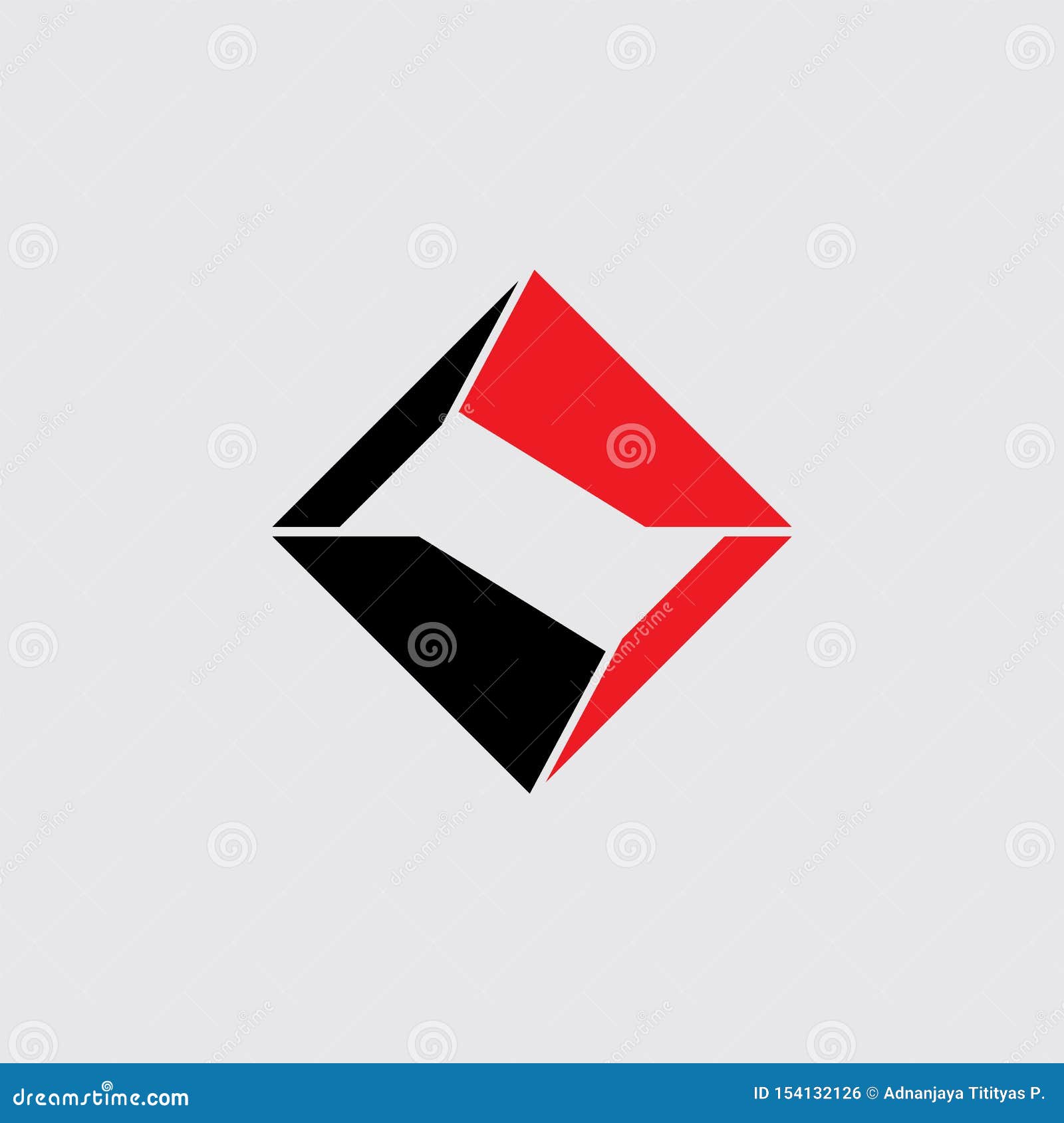 Triangle Square 3d Geometric Logo Vector Stock Vector - Illustration of ...