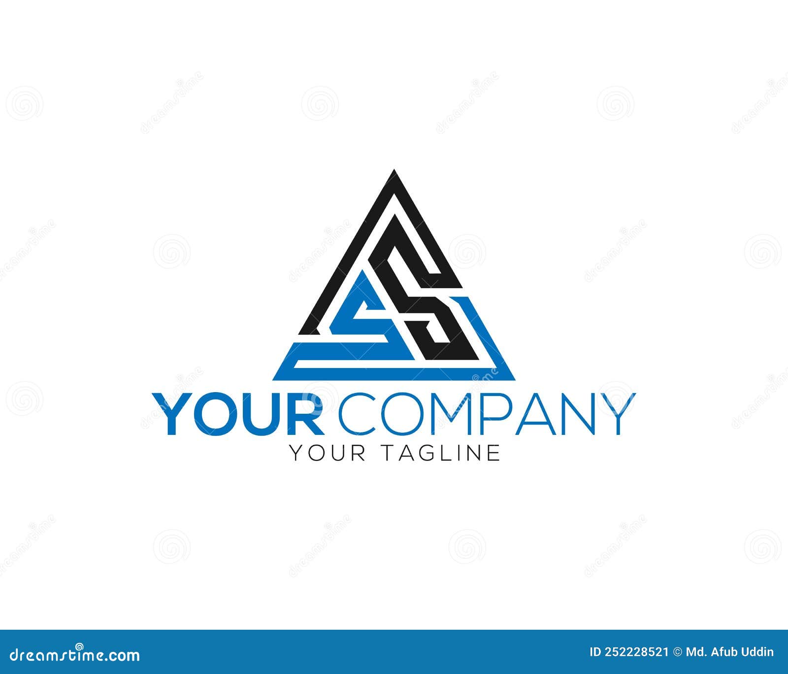 Triangle SS Letter Logo Icon Modern Design Stock Vector - Illustration ...