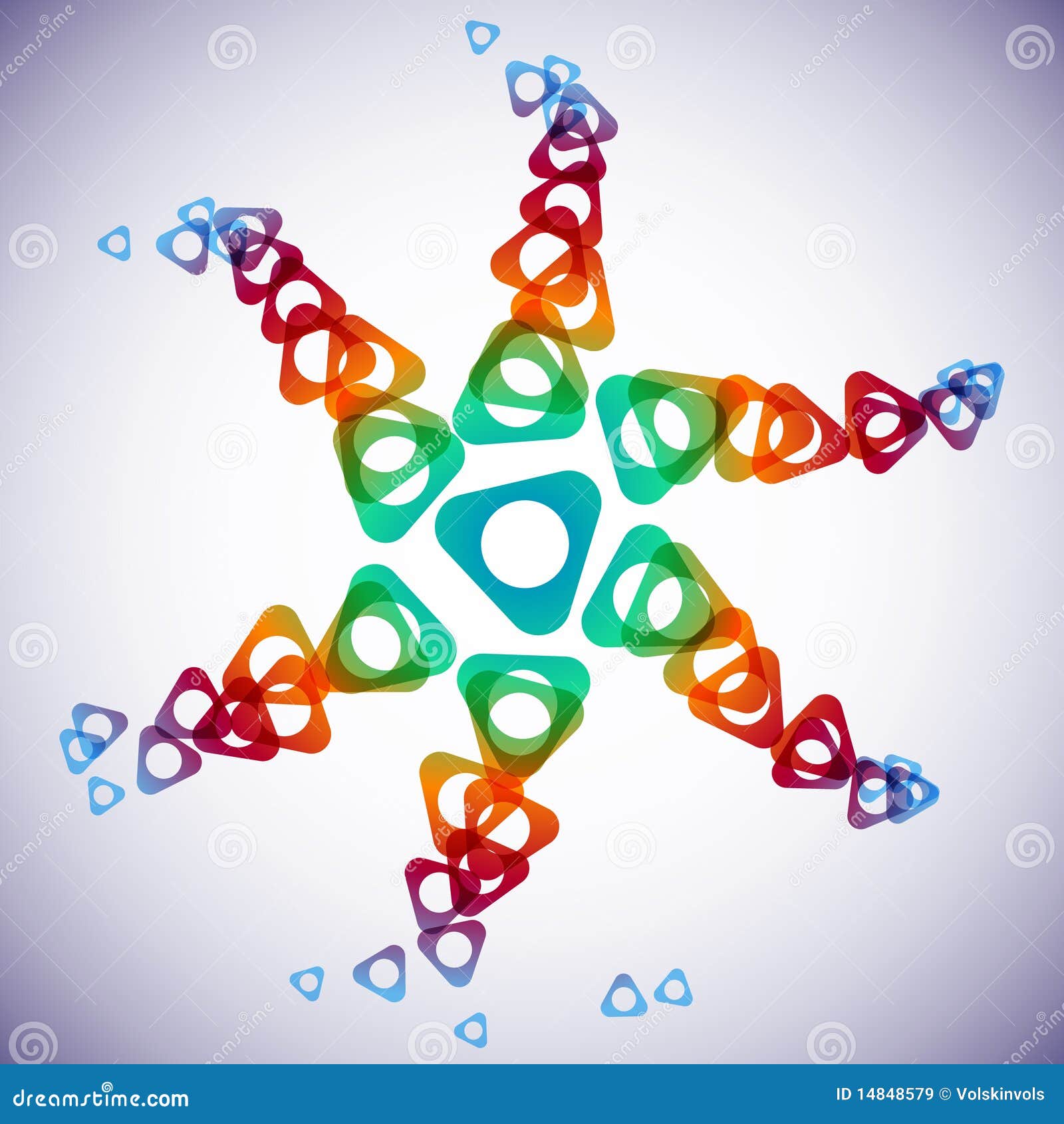 Triangle Star stock illustration. Illustration of decoration - 14848579