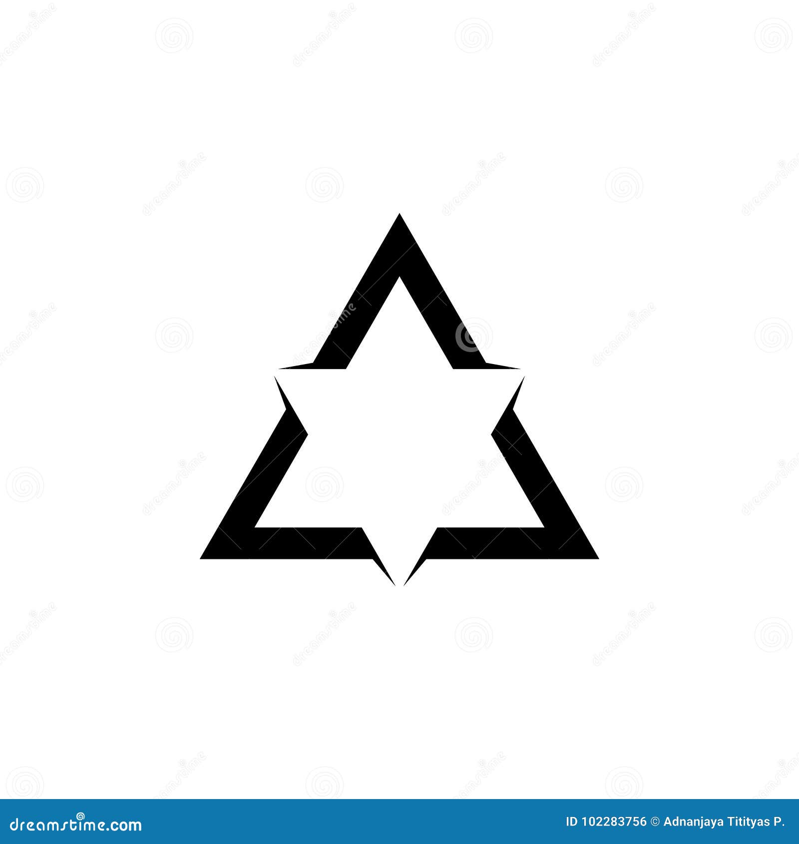 Triangle star shape logo stock illustration. Illustration of business ...