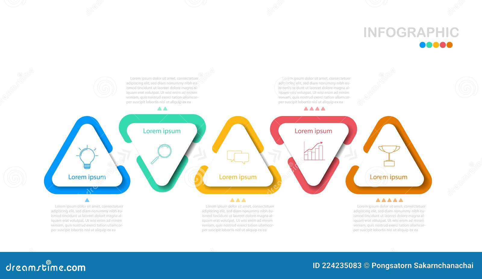Triangle Step Infographic Diagram in Eps10 Vector Stock Vector ...