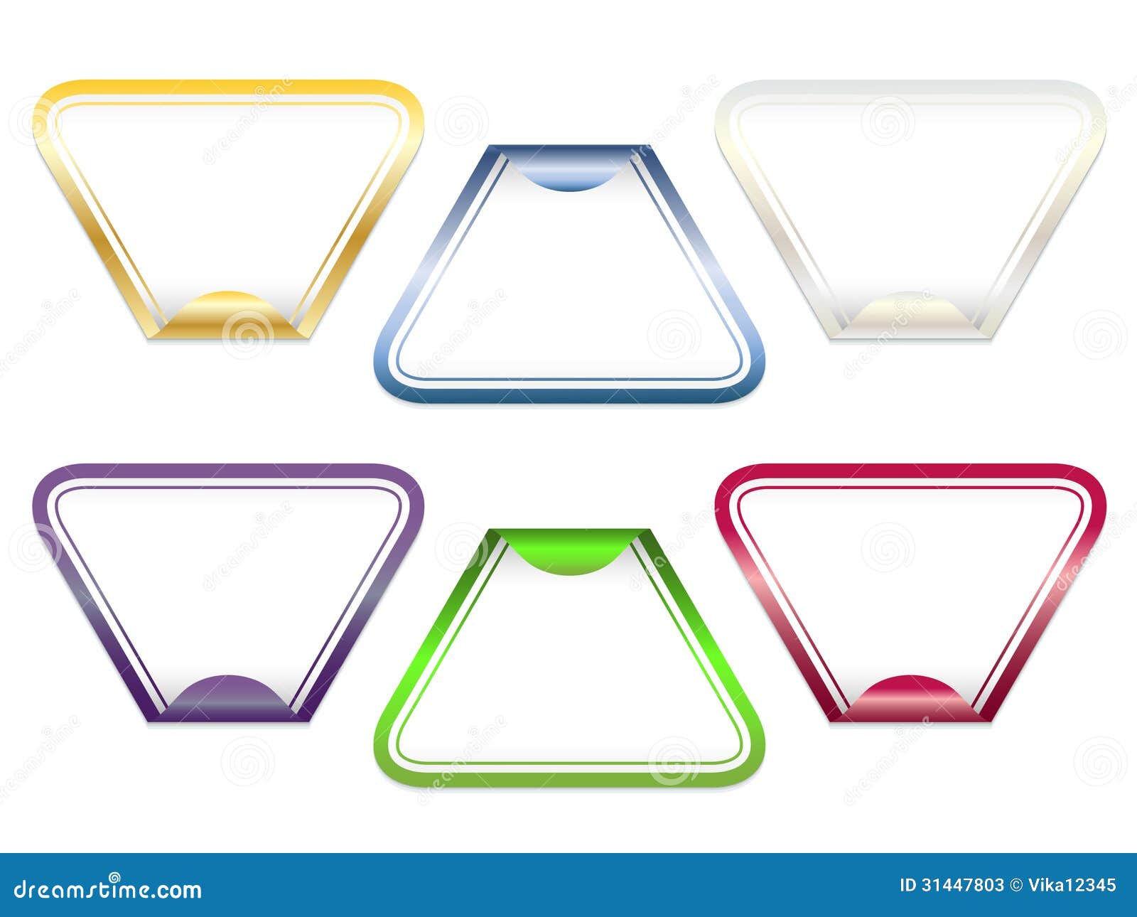 Triangle stickers stock vector. Illustration of retail - 31447803