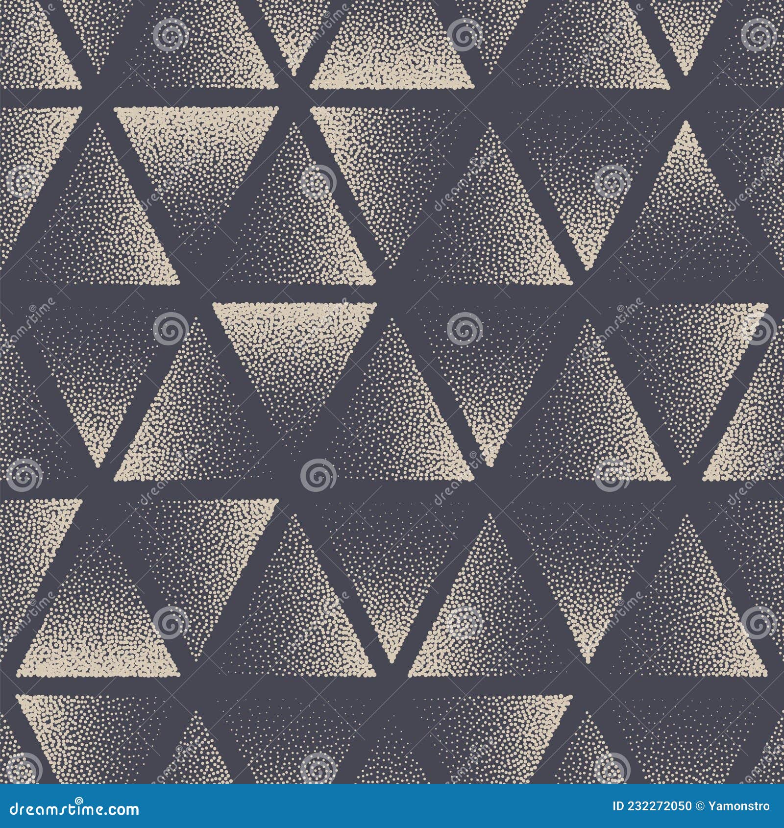 Triangle Stippled Seamless Pattern Geometric Vector Abstract Background ...