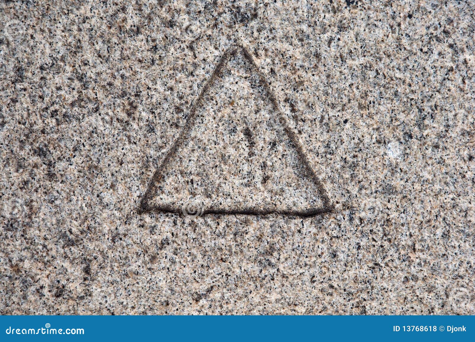 Triangle in stone stock photo. Image of rock, textured - 13768618