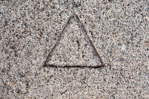 Triangle in stone stock photo. Image of rock, textured - 13768618