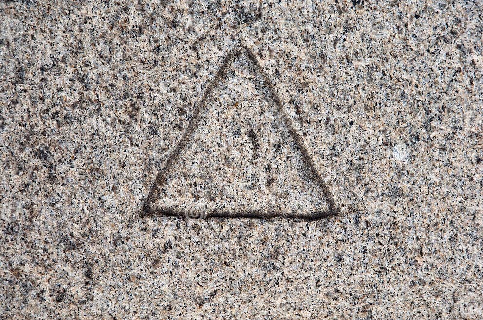 Triangle in stone stock photo. Image of rock, textured - 13768618