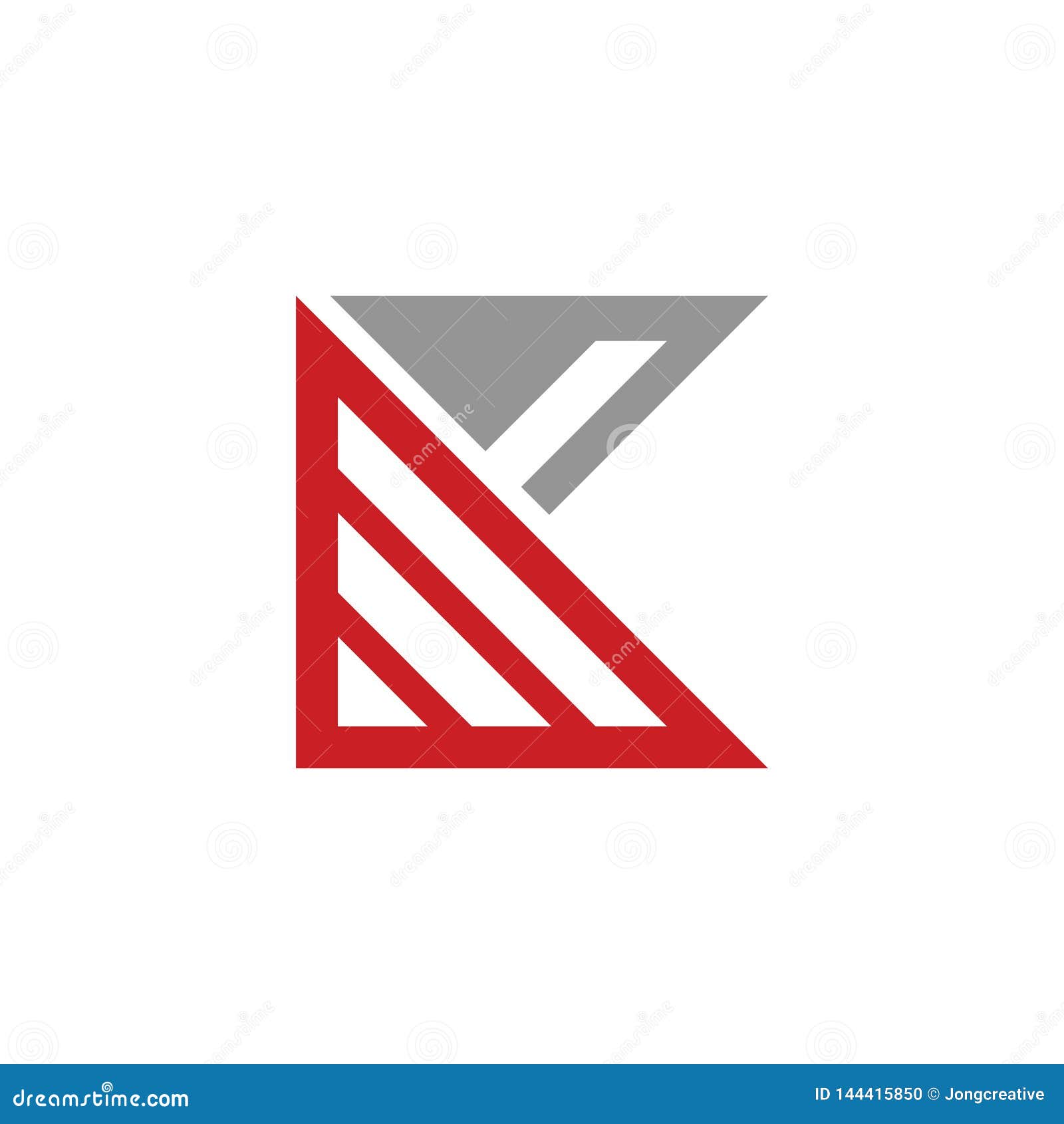 Triangle Stripes K Letter Abstract Business Logo Template Stock Vector ...