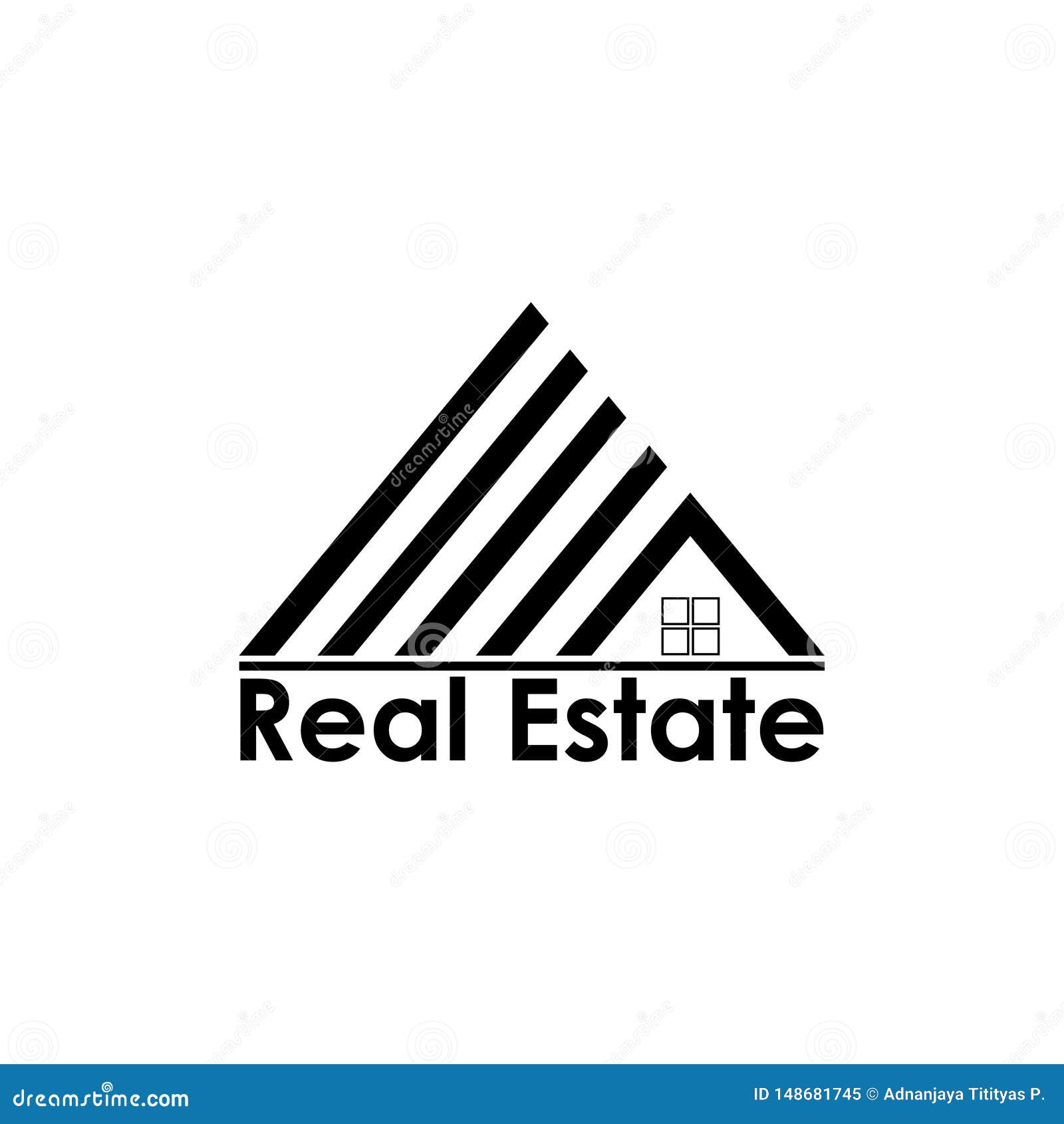 Triangle Stripes Line Home Logo Vector Stock Vector - Illustration of ...