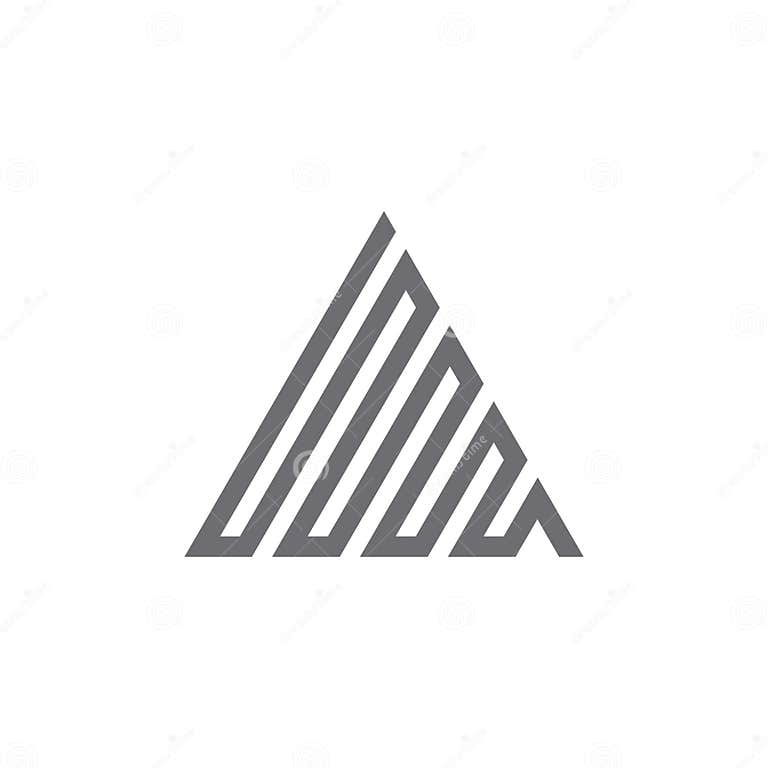 Triangle Stripes Line Logo Vector Stock Vector - Illustration of luxury ...
