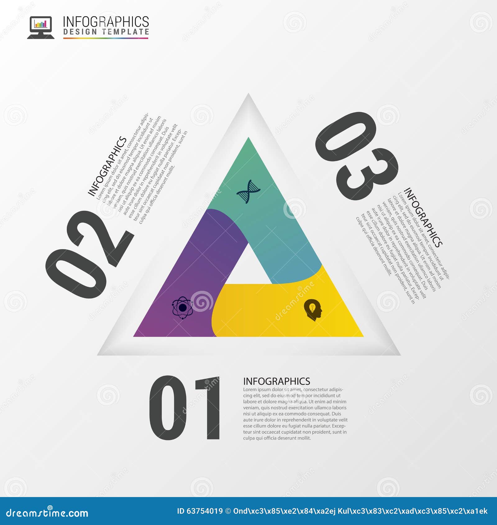 Triangle Style Infographics. Modern Design Template Stock Vector ...