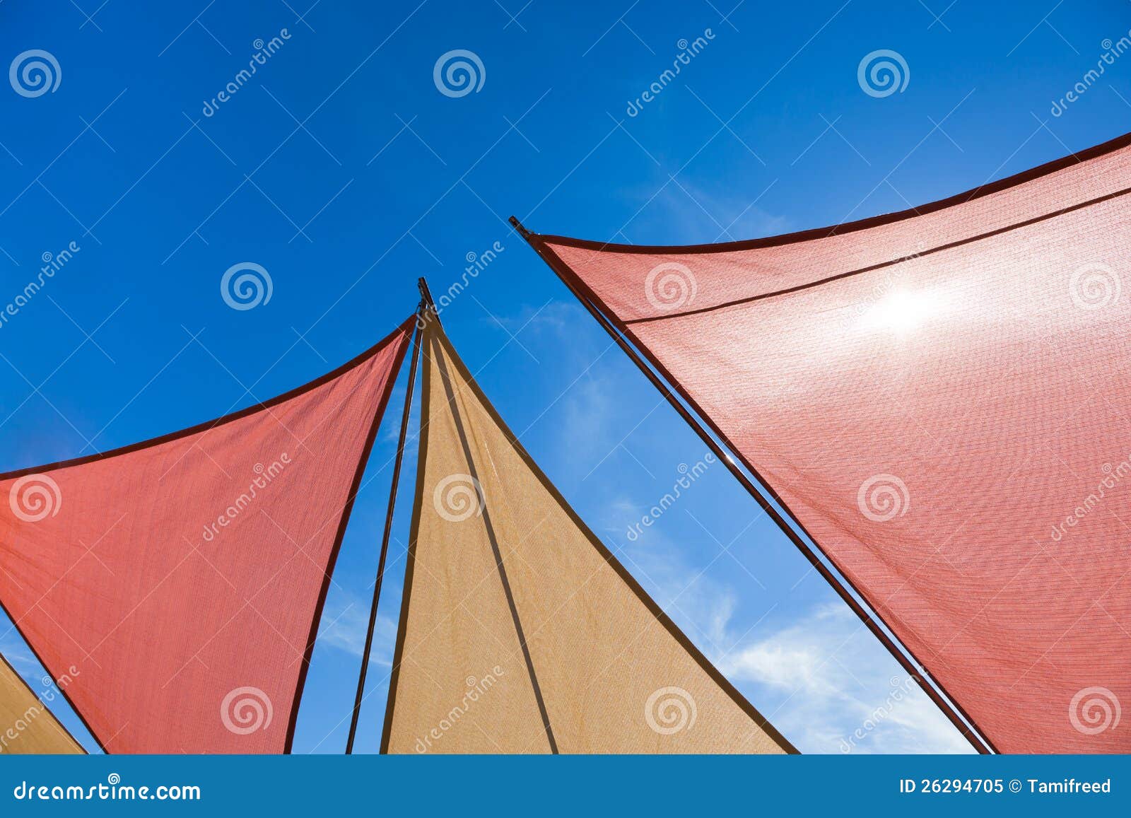 Triangle Sun Shades stock image. Image of blue, season - 26294705