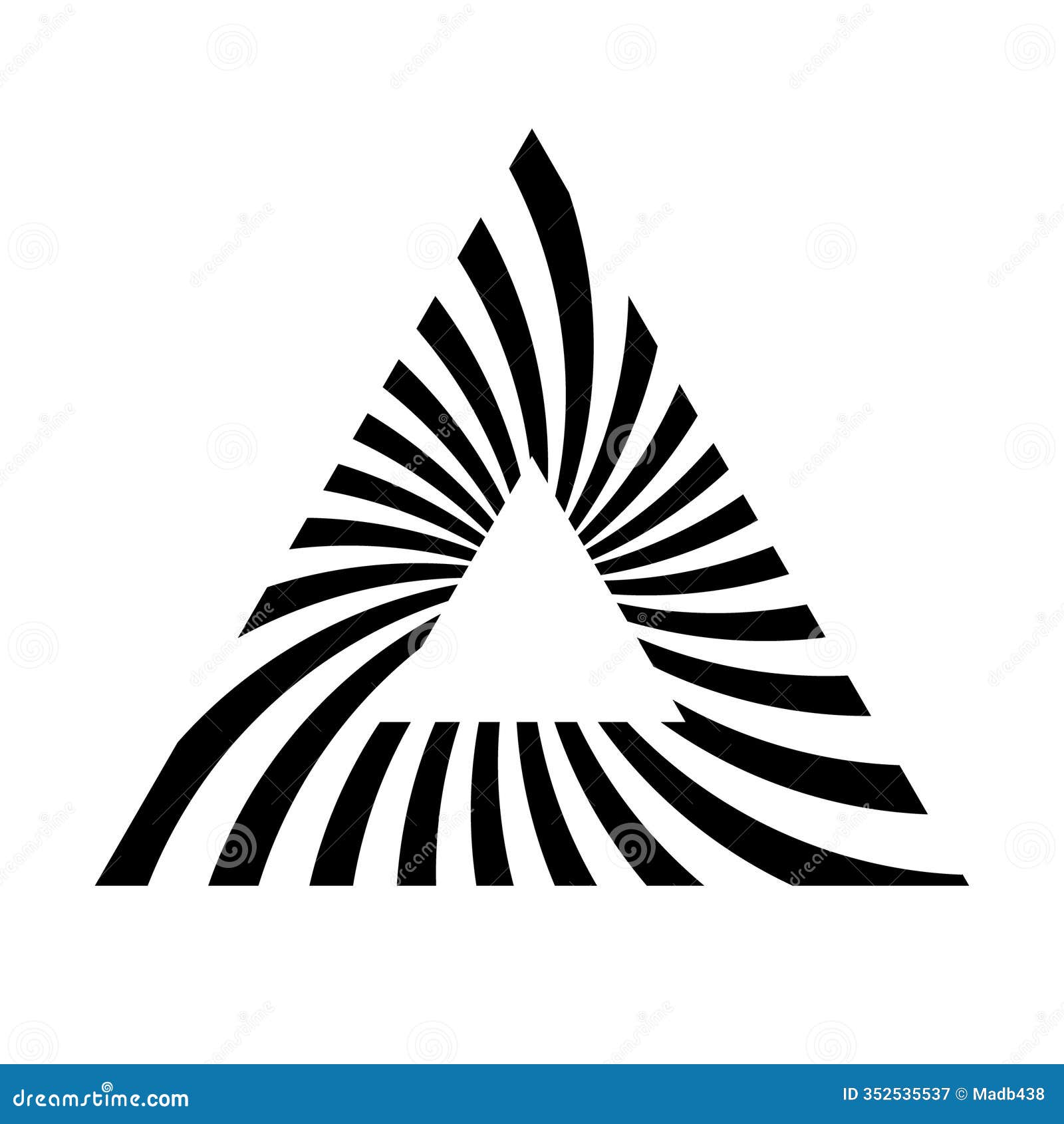 Triangle Swirl Design Element. Stock Illustration - Illustration of ...