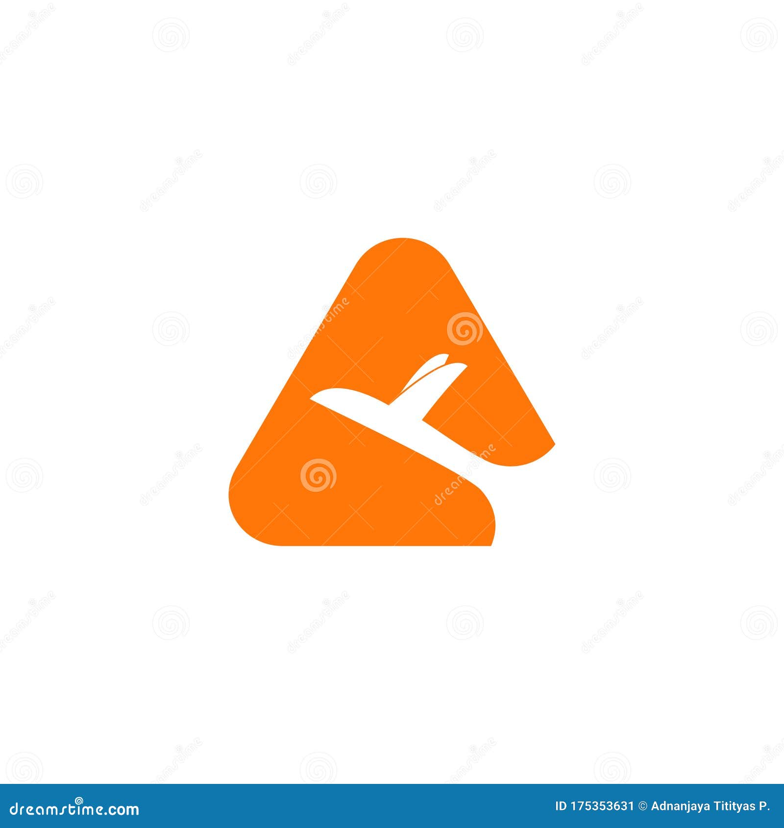 Triangle Swoosh Airplane Fly Motion Symbol Logo Vector Stock Vector ...