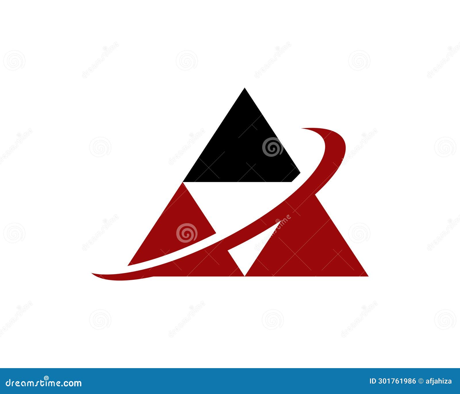 Triangle Swoosh Logo Icon Template Stock Vector - Illustration of ...