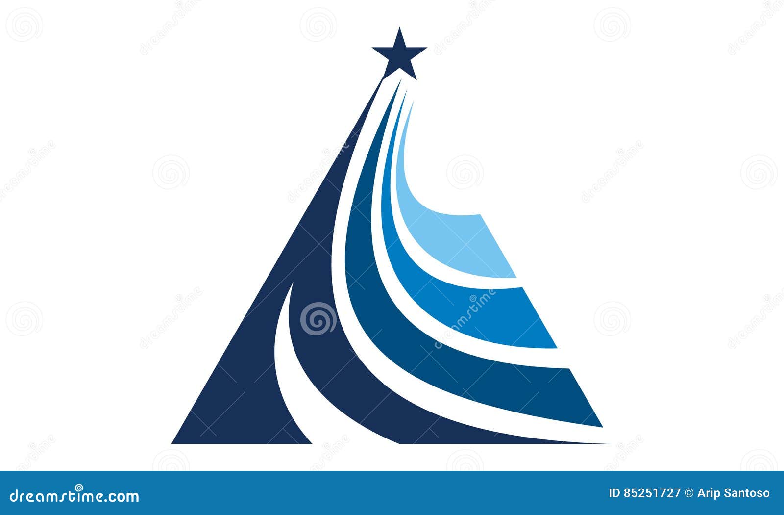Triangle Swoosh Star stock vector. Illustration of protection - 85251727