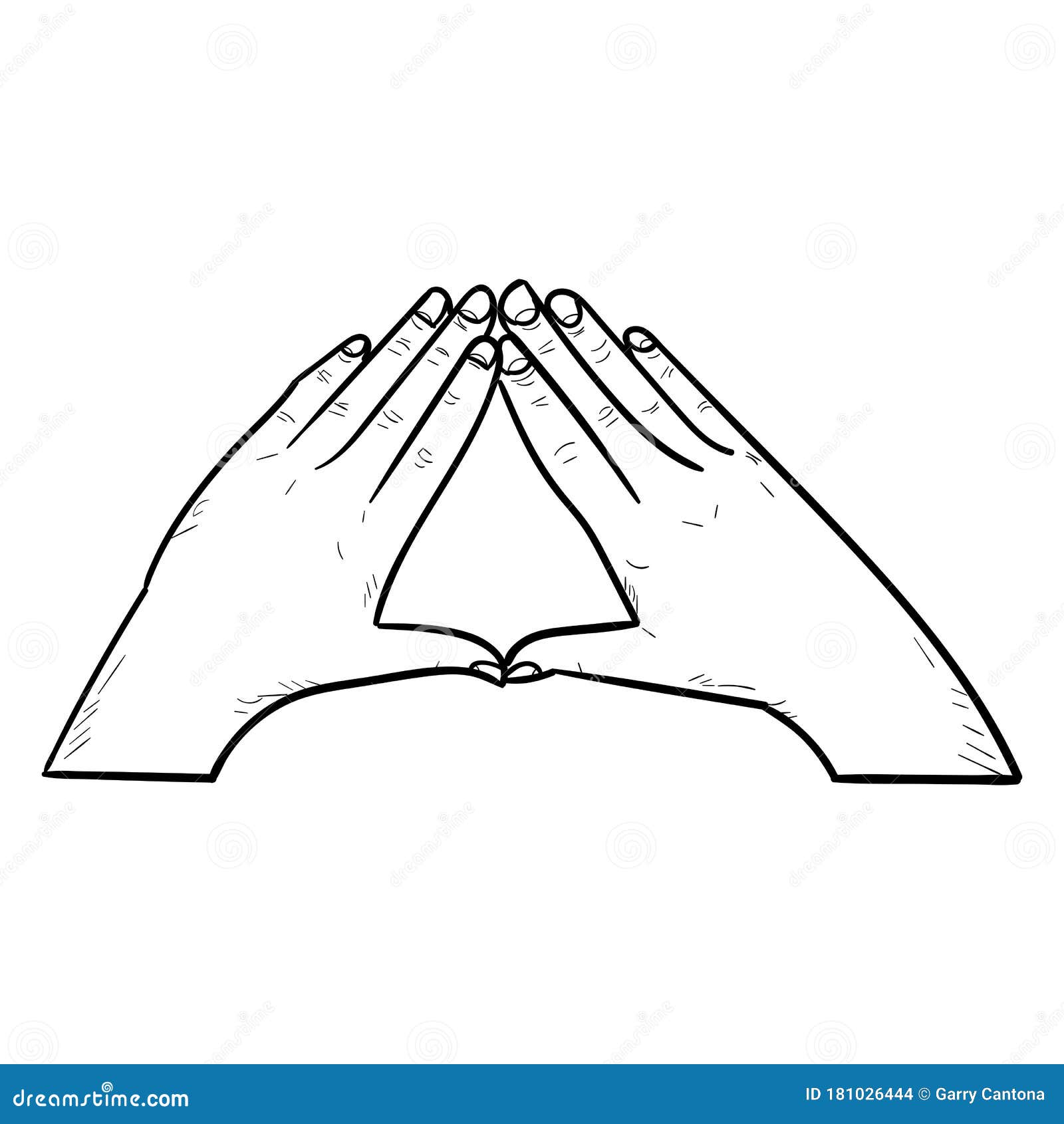 Triangle Symbol Handdrawn stock vector. Illustration of white - 181026444