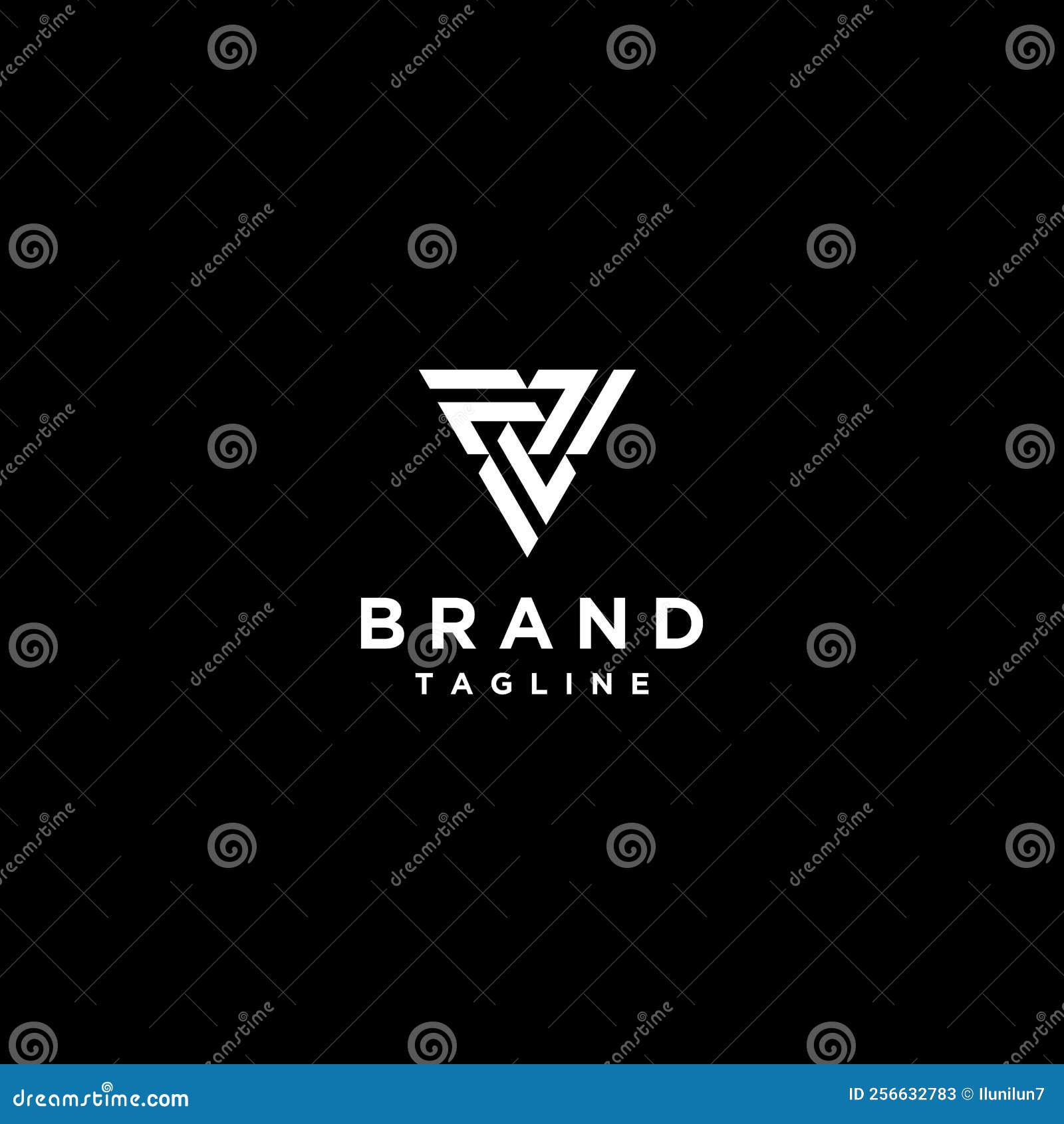 Triangle Symbol from Initials Letter FFF Logo Design Stock Vector ...