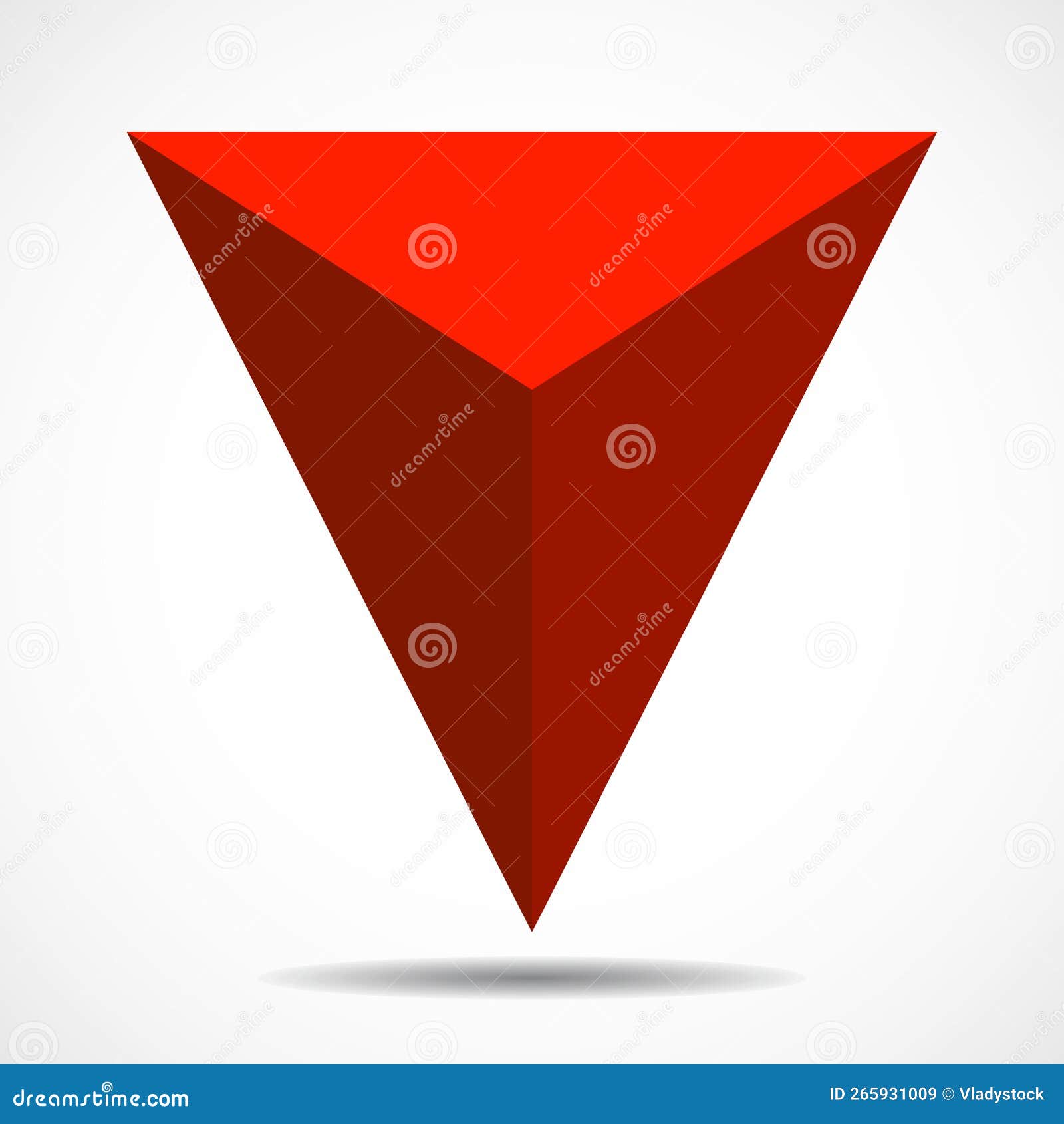 Triangle Symbol Isolated on White Background Stock Vector ...