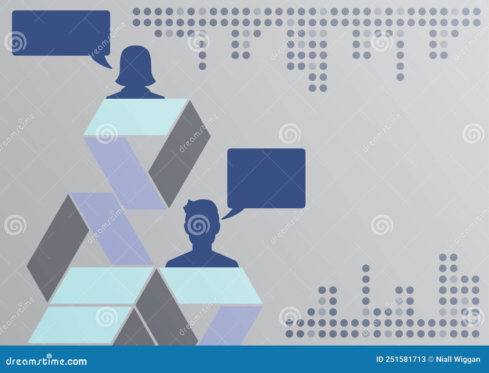 Triangle Symbol Representing Successful Online Communication Colleagues ...