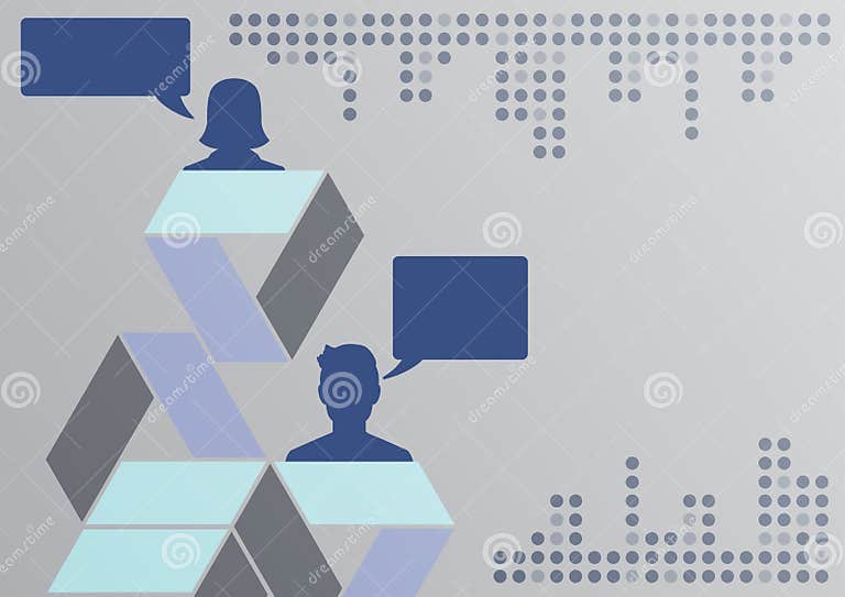 Triangle Symbol Representing Successful Online Communication Colleagues ...