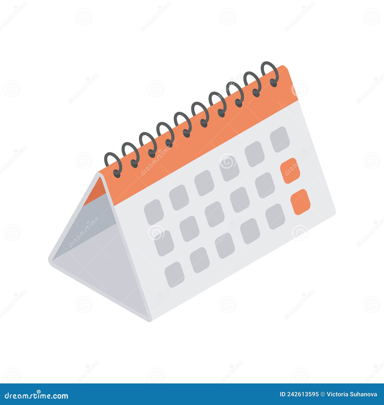 Triangle Table Paper Schedule on Spring with Marking Important Date ...