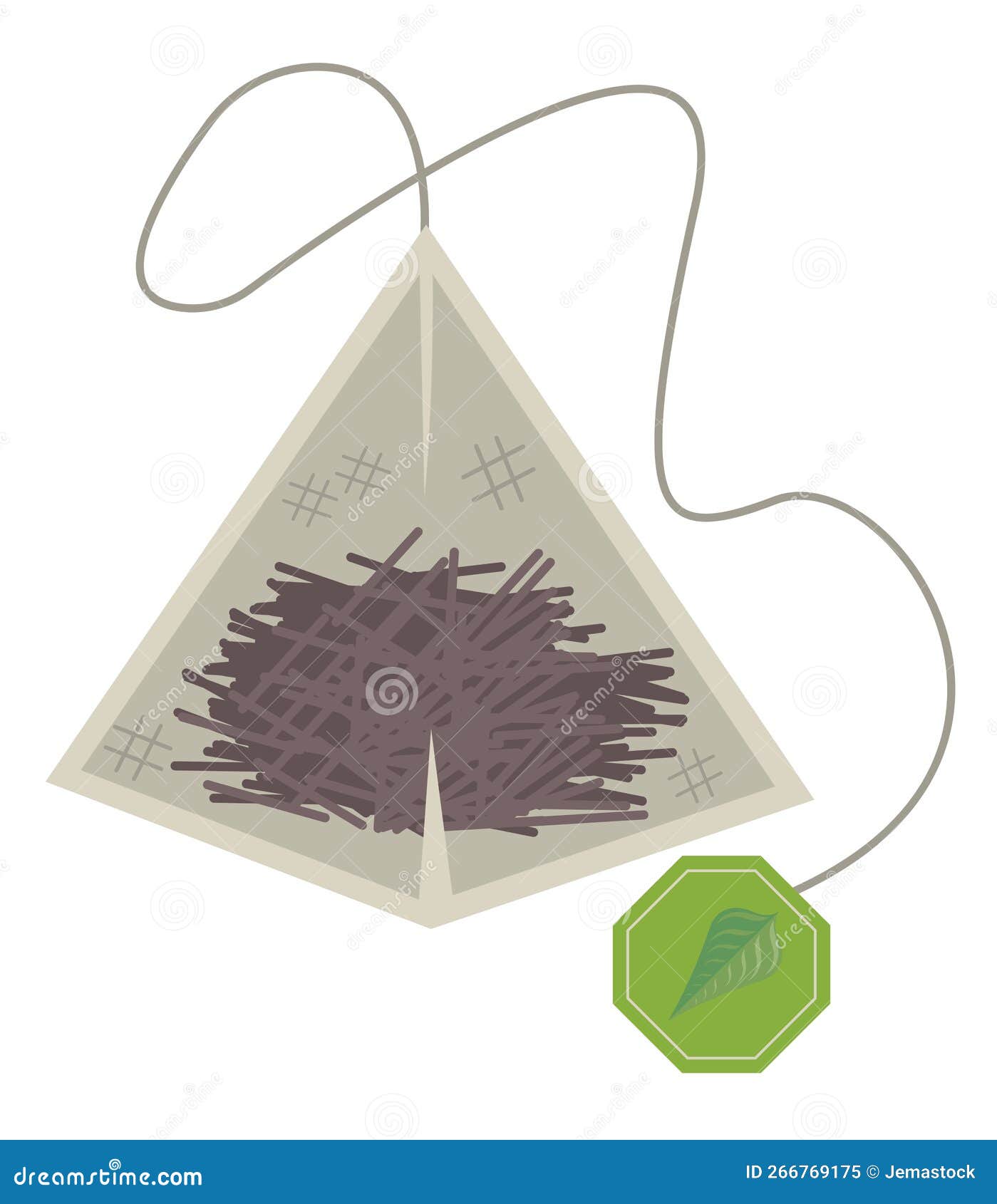 Triangle tea bag stock vector. Illustration of teatime - 266769175