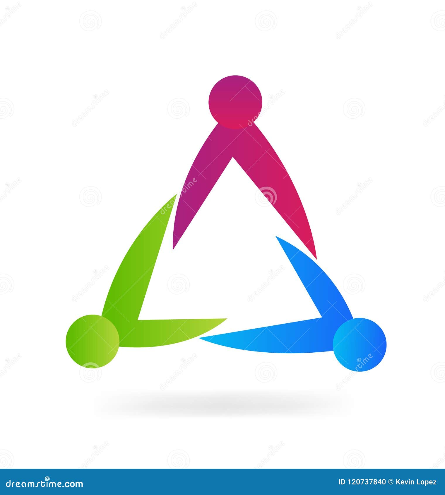 Triangle Teamwork People Icon Stock Vector - Illustration of health ...