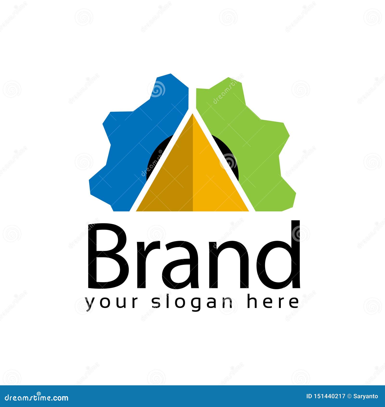 Triangle Tech Logo Stock, Flat Design. Stock Vector - Illustration of ...