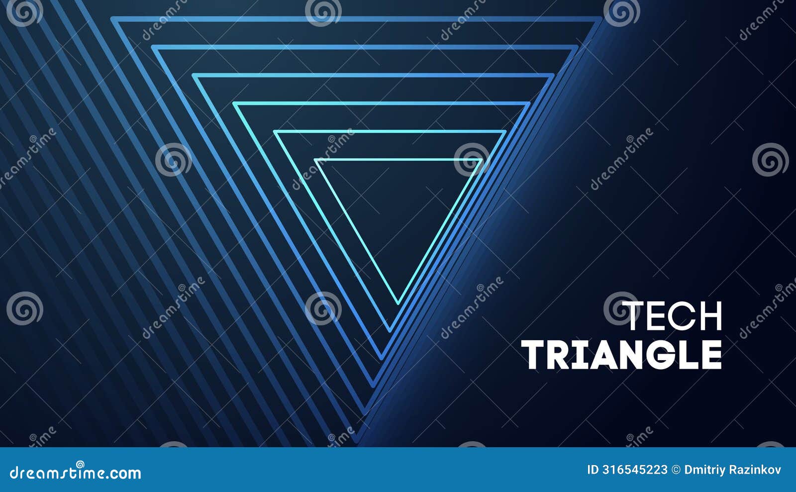 Triangle Technology Background. Big Data Tunnel Stock Vector ...