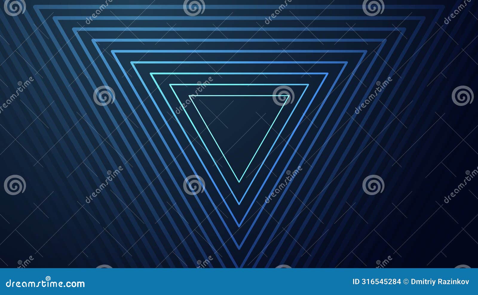 Triangle Technology Background. Big Data Tunnel Stock Vector ...