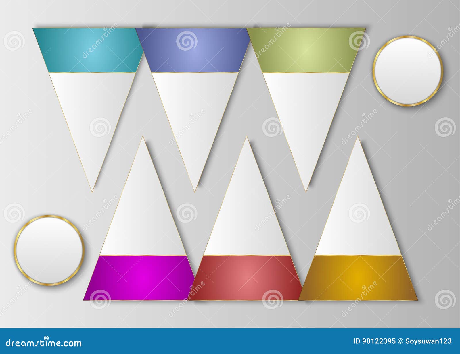 Triangle Template,triangle Label Blank for Design. Stock Vector ...