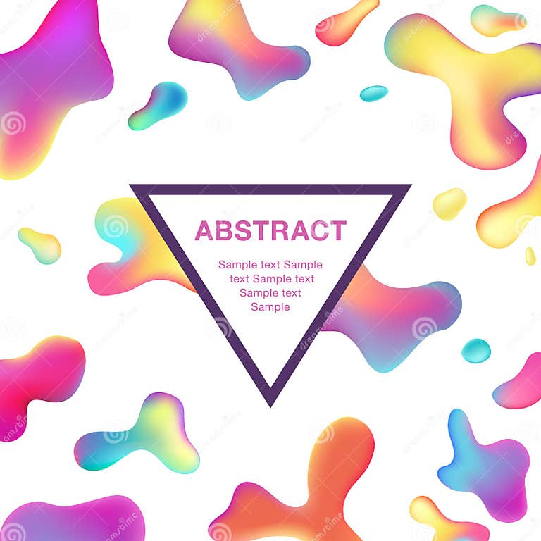 Triangle Template for Your Design with Fluid Colorful Shapes on Stock ...