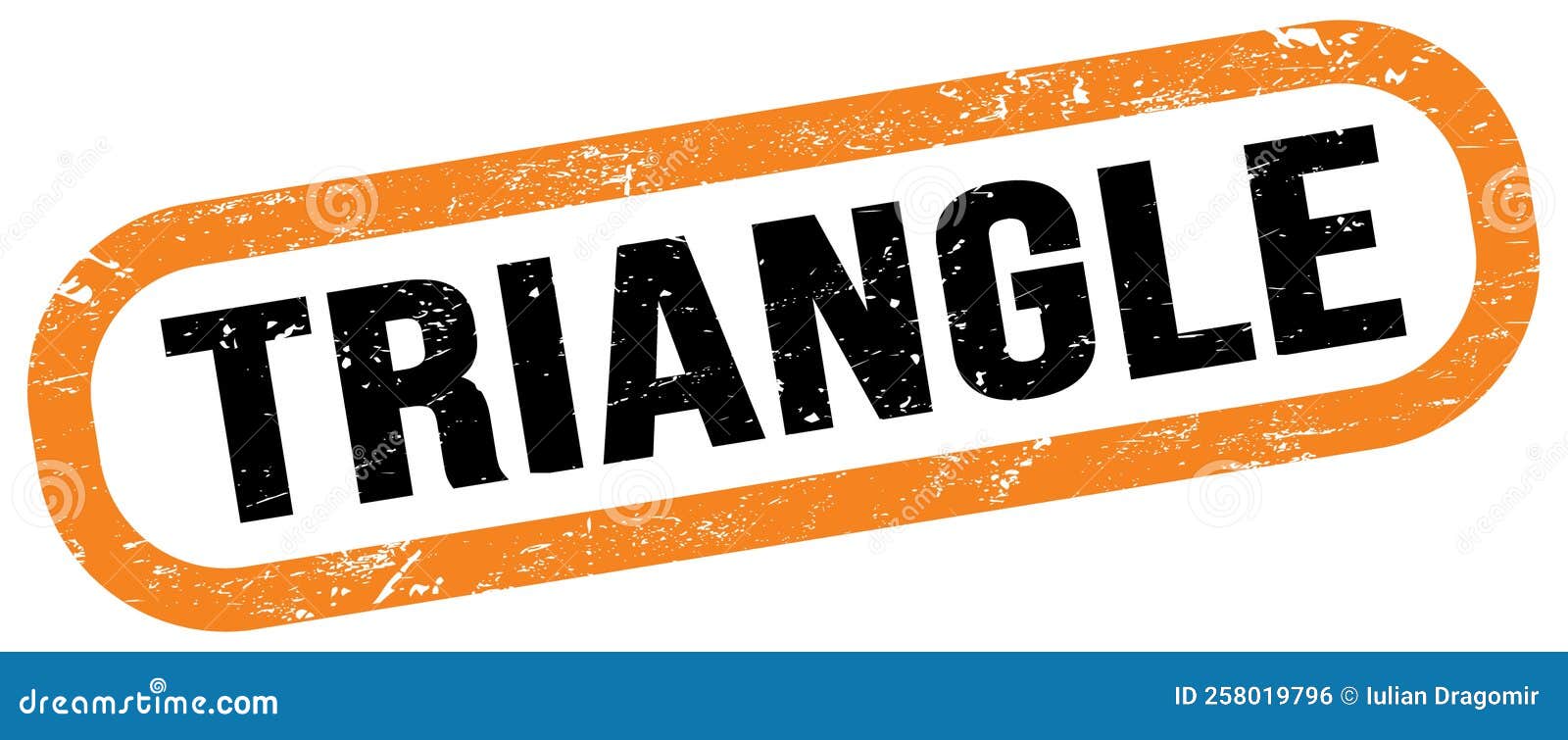 TRIANGLE, Text Written on Orange-black Stamp Sign Stock Illustration ...