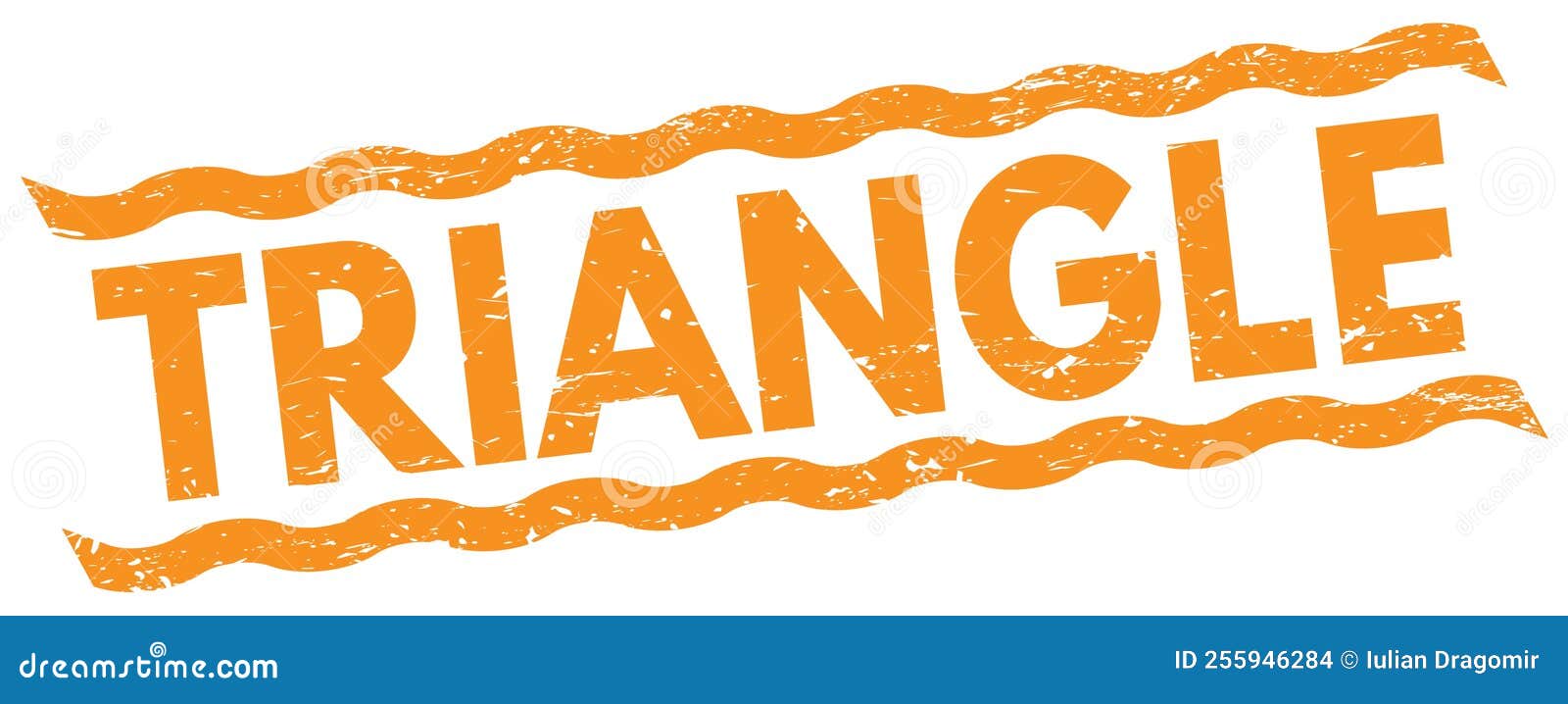 TRIANGLE Text on Orange Lines Stamp Sign Stock Illustration ...