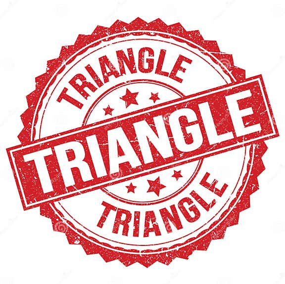 TRIANGLE Text on Red Round Stamp Sign Stock Illustration - Illustration ...