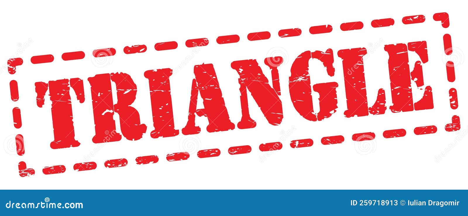 TRIANGLE Text Written on Red Stamp Sign Stock Illustration ...