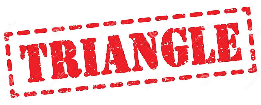 TRIANGLE Text Written on Red Stamp Sign Stock Illustration ...