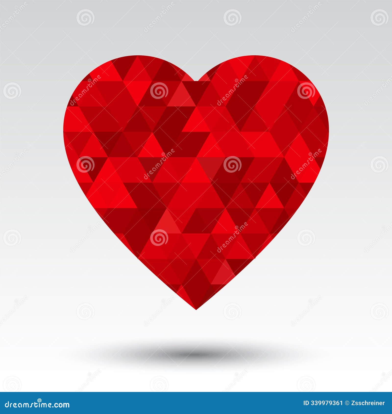 Triangle textured heart stock vector. Illustration of template - 339979361