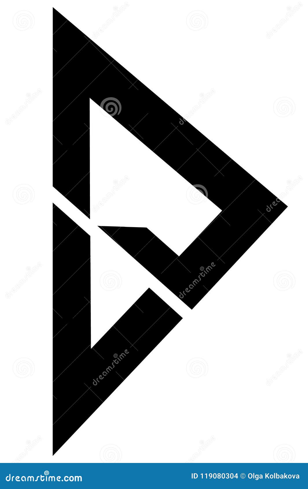 Triangle with Three Line Logo Stock Vector - Illustration of creative ...