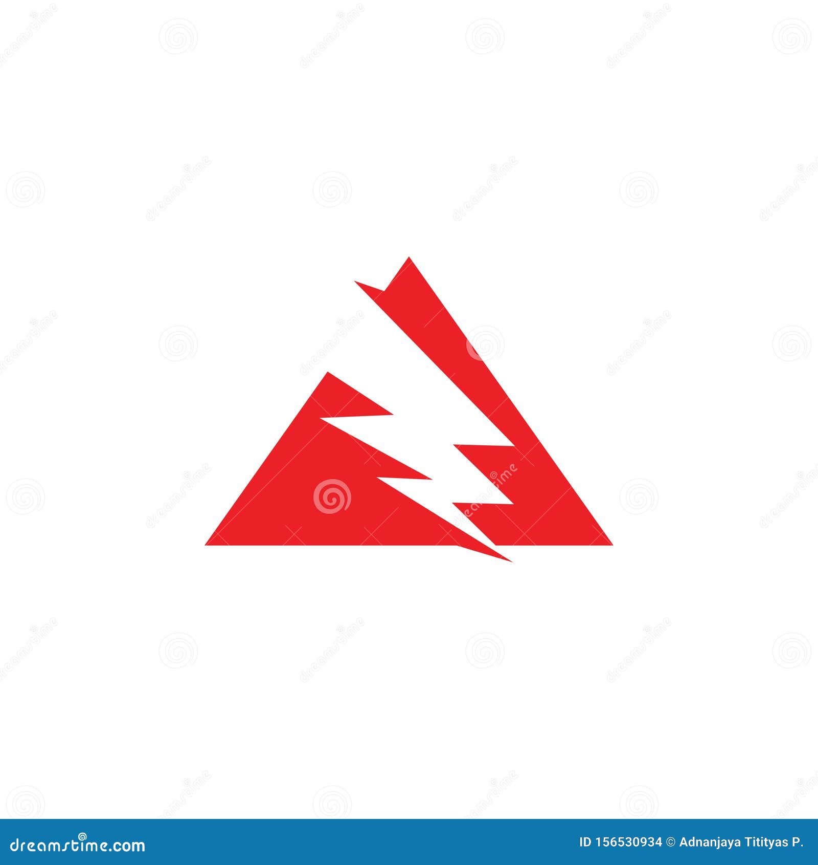 Triangle Thunder Power Shape Geometric Logo Vector Stock Vector ...