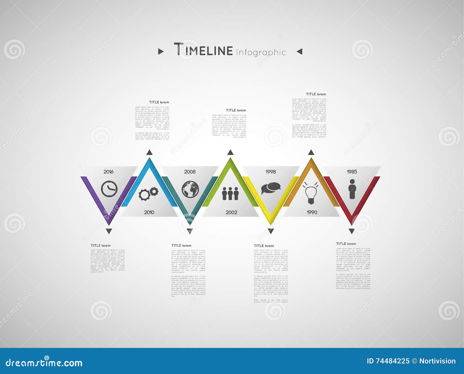 Triangle Timeline Infographic Stock Vector - Illustration of option ...